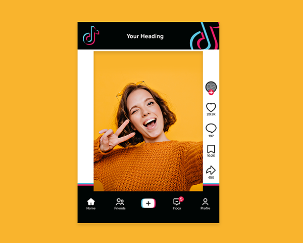 Selfie Frames | Customised Tik Tok Theme | Rigid Material