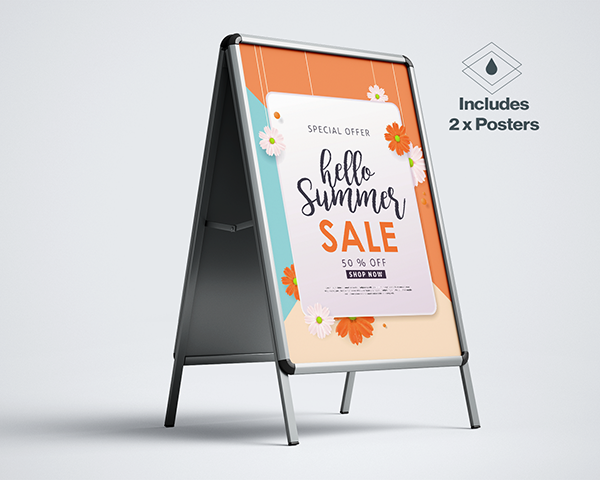 Everyday A-Frame Pavement Sign - Inclusive of two poster inserts