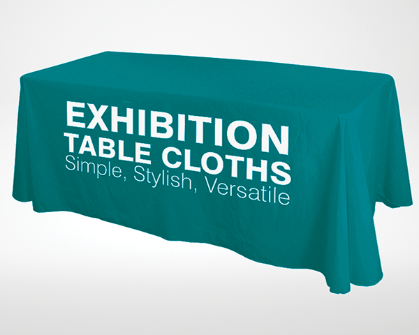 Branded Table Cloths | Exhibition Table Cloths | Fully Custom Printed