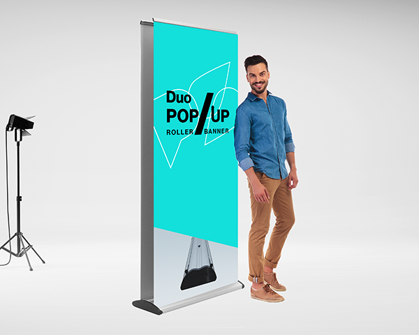 Duo 2-Sided Roller Banner | Double Sided Pop Up Banner